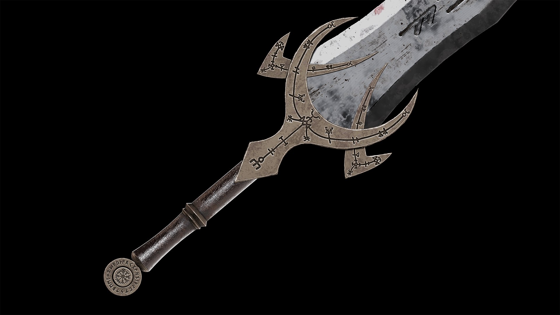 Runic Sword Game Ready 3D Model - TurboSquid 2232525