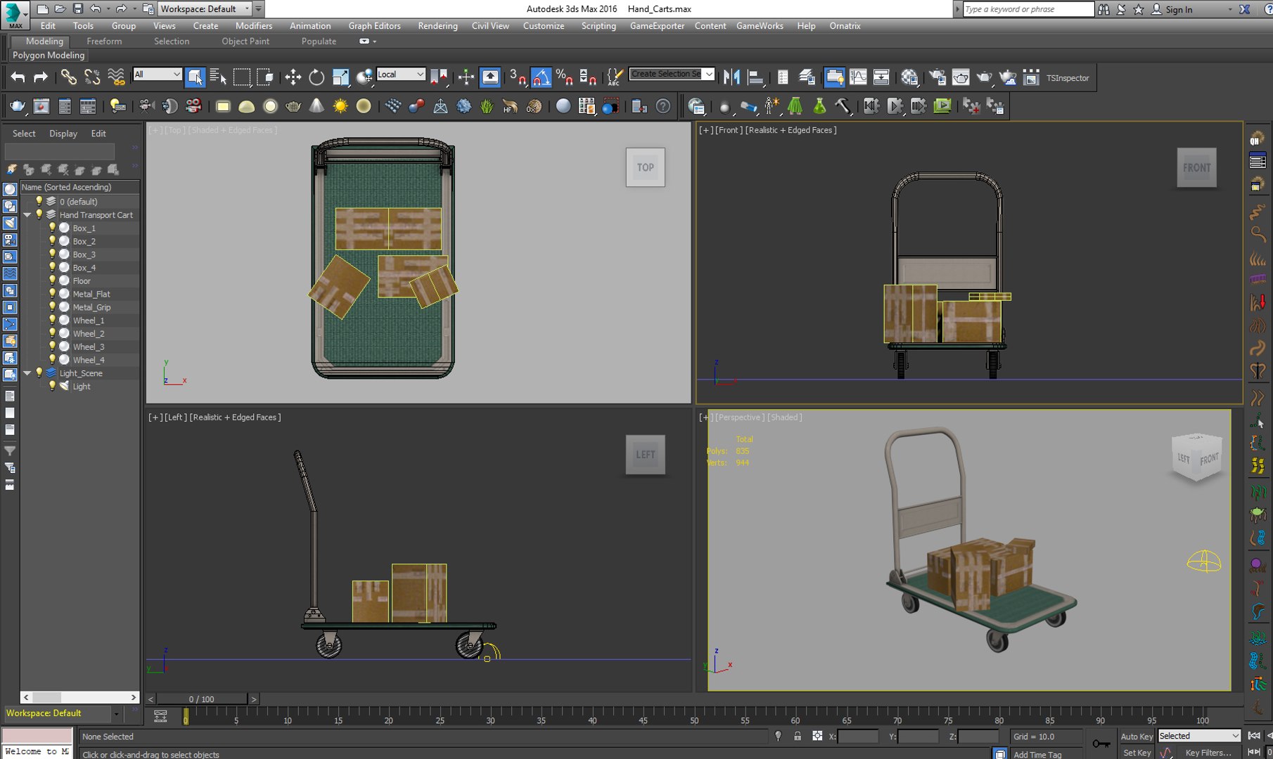 3D modeled cart - TurboSquid 1228599