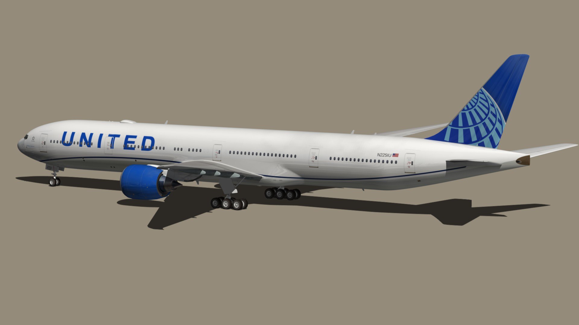 Boeing 777 United Airlines 3D Model - TurboSquid 1653892