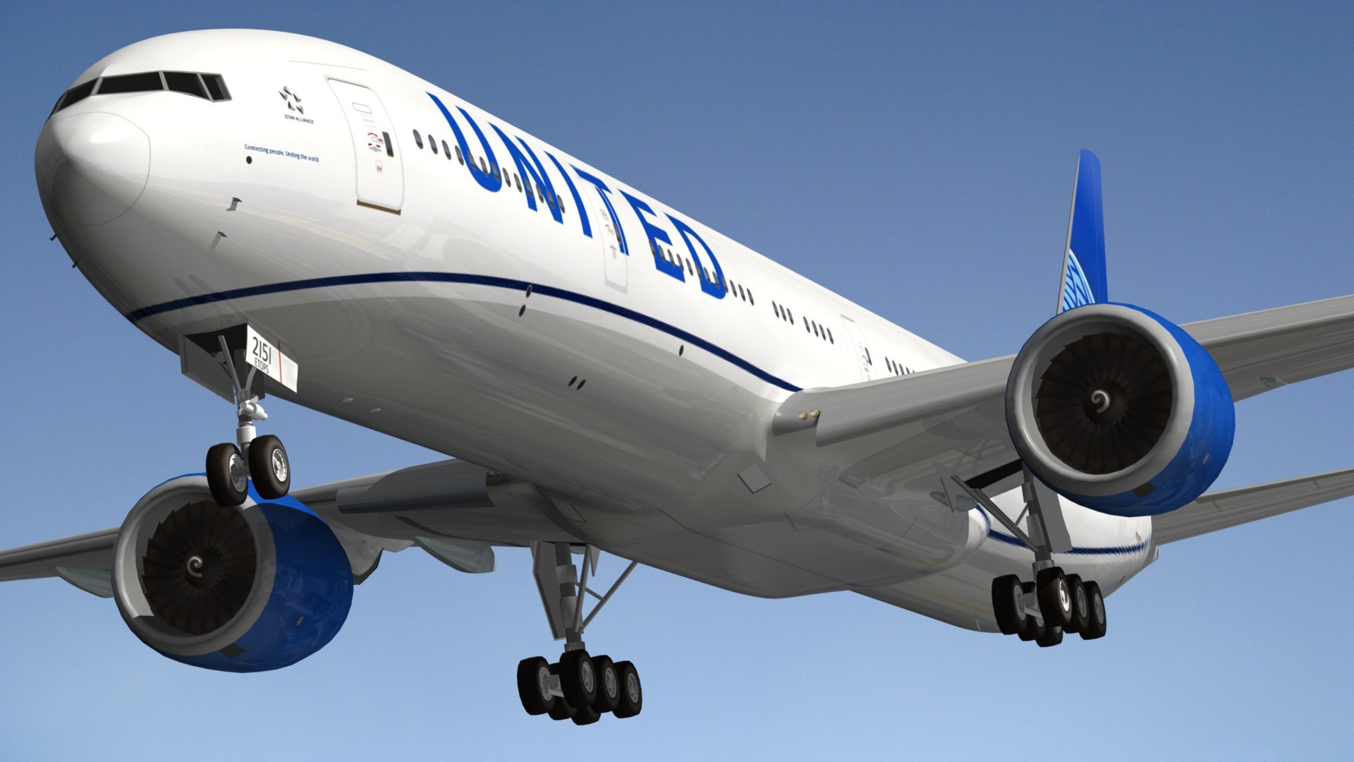 Boeing 777 United Airlines 3D Model - TurboSquid 1653892