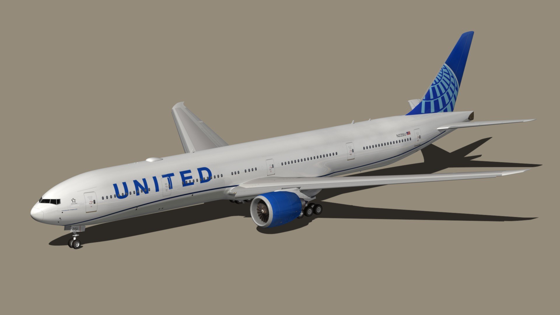 Boeing 777 United Airlines 3D Model - TurboSquid 1653892