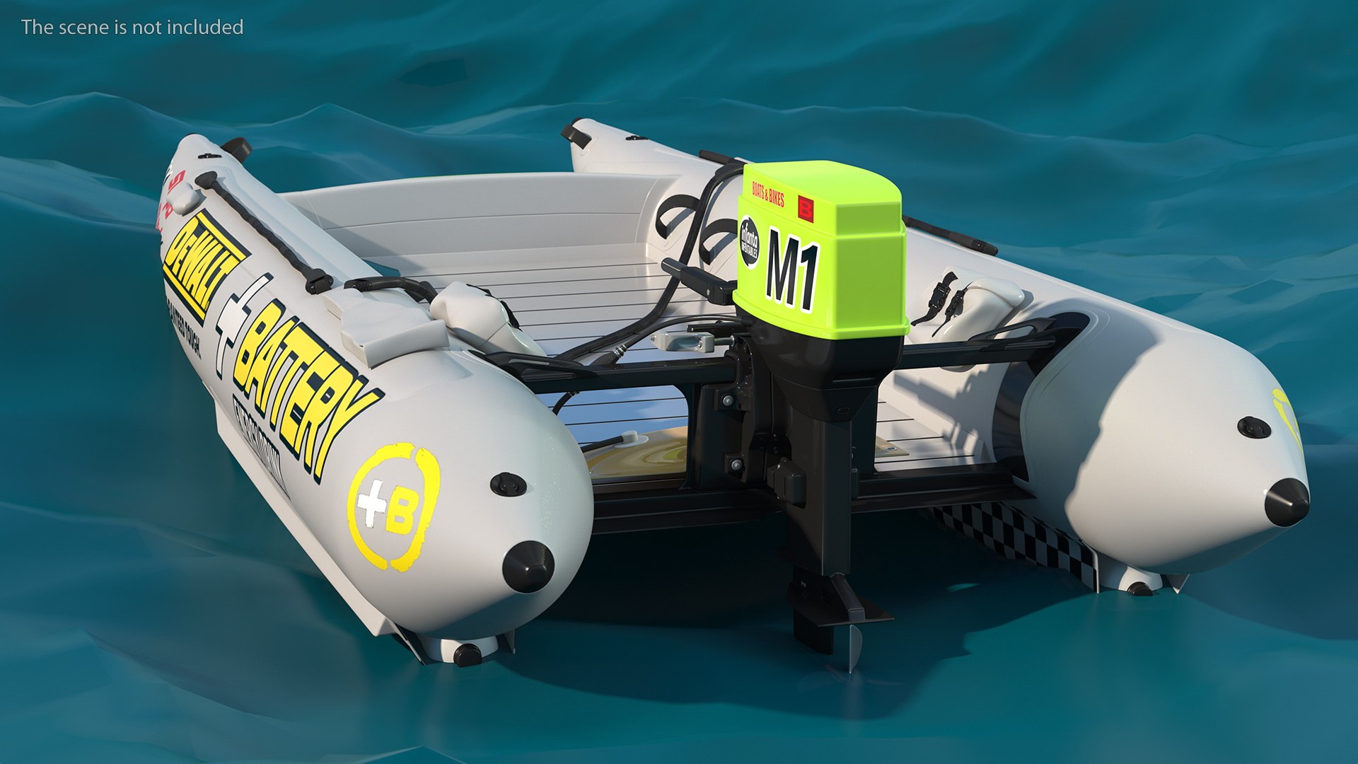 Racing Boat Gemini Zapcat F1 With Engine Grey Rigged 3D Model ...