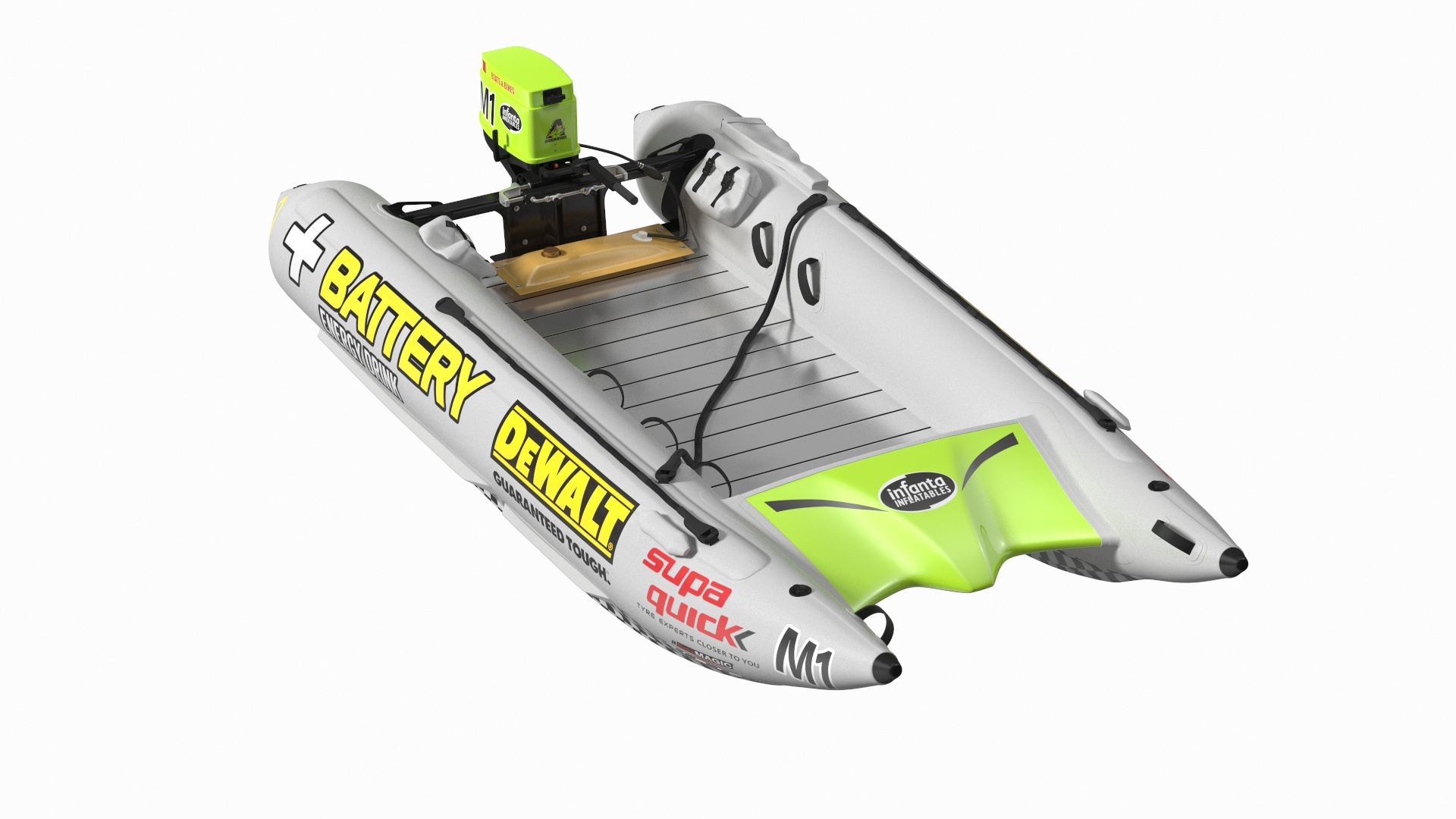Racing Boat Gemini Zapcat F1 With Engine Grey Rigged 3D Model ...
