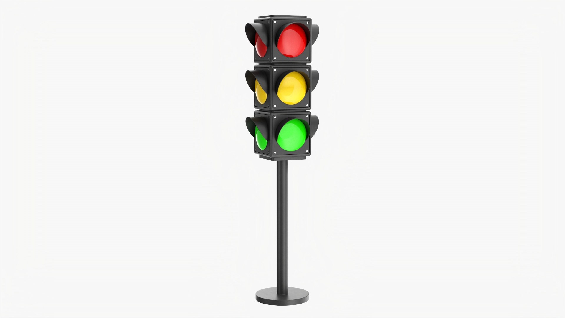 3D Model Traffic Lights On Column - TurboSquid 1760443