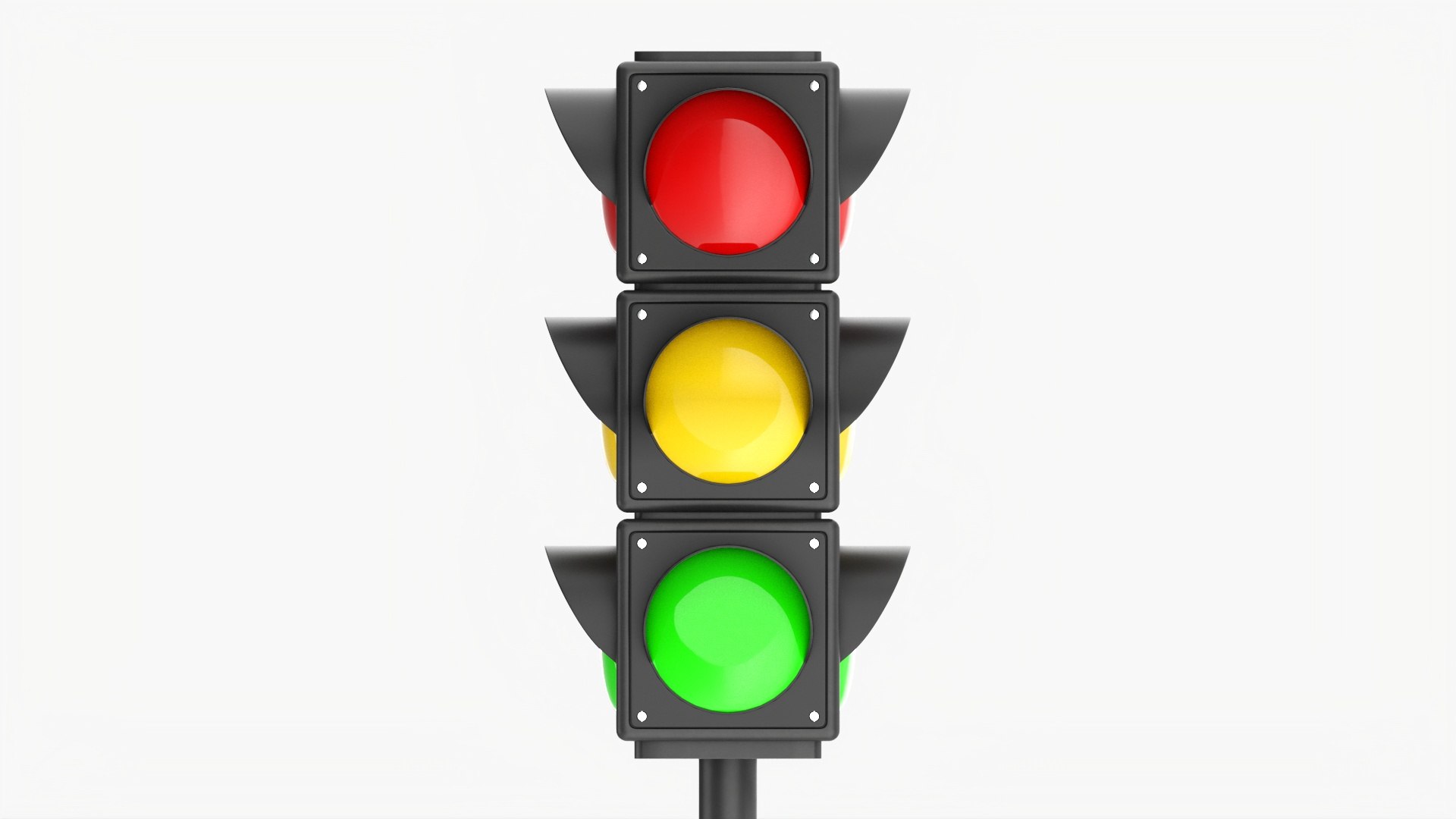 3D Model Traffic Lights On Column - TurboSquid 1760443