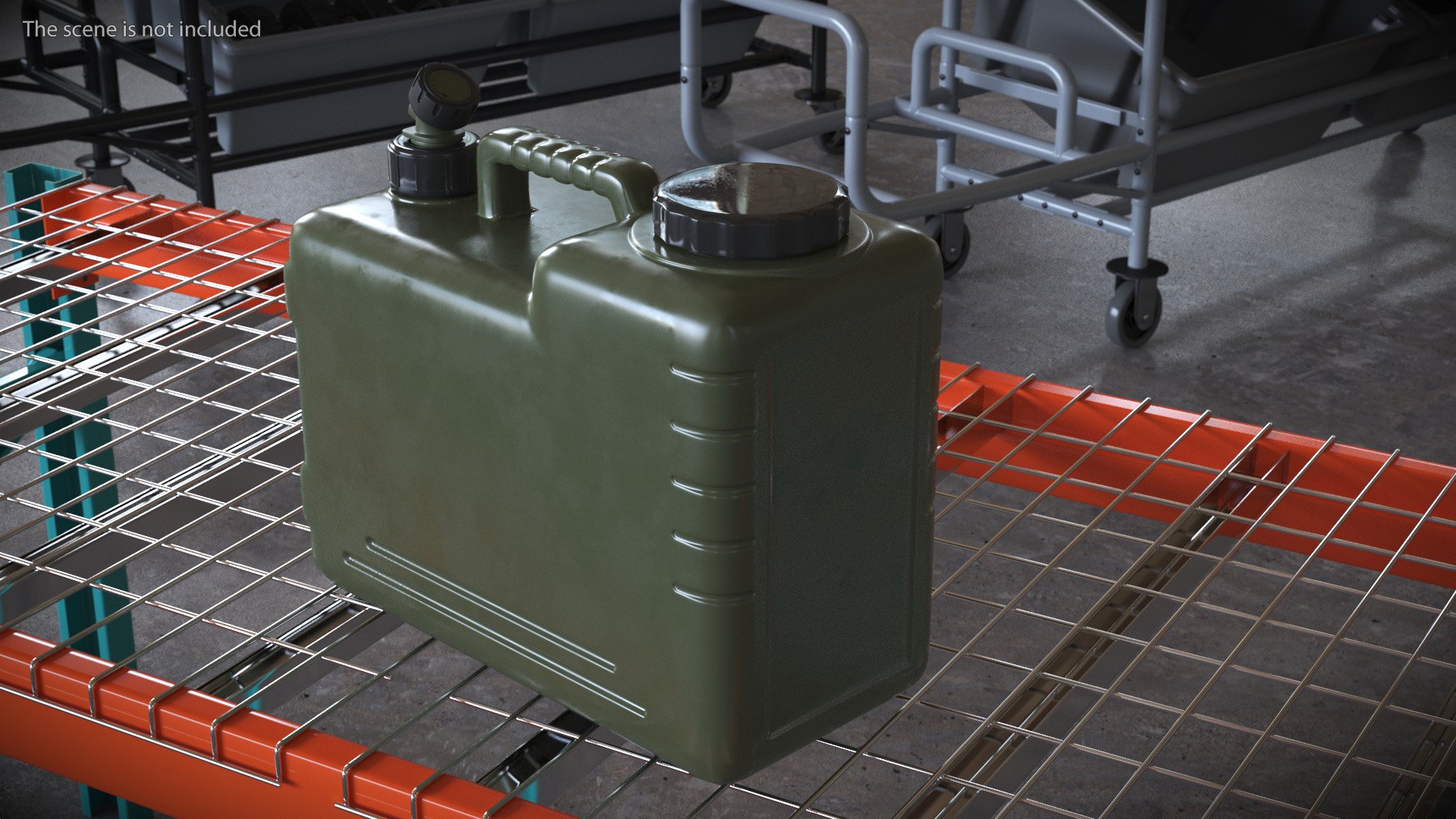 Military Style Water Canister Green 3D Model - TurboSquid 2413188