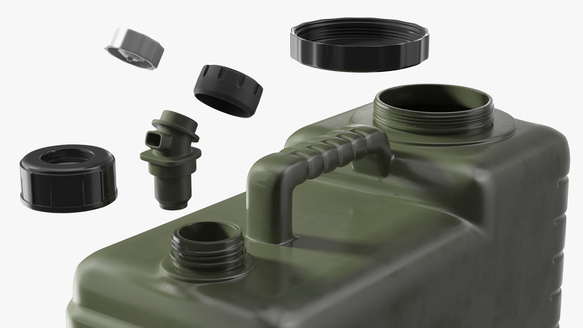 Military Style Water Canister Green 3D Model - TurboSquid 2413188