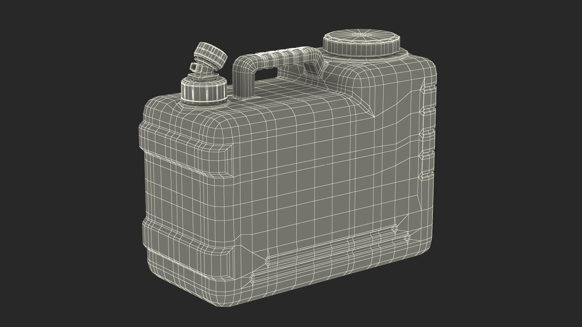 Military Style Water Canister Green 3D Model - TurboSquid 2413188