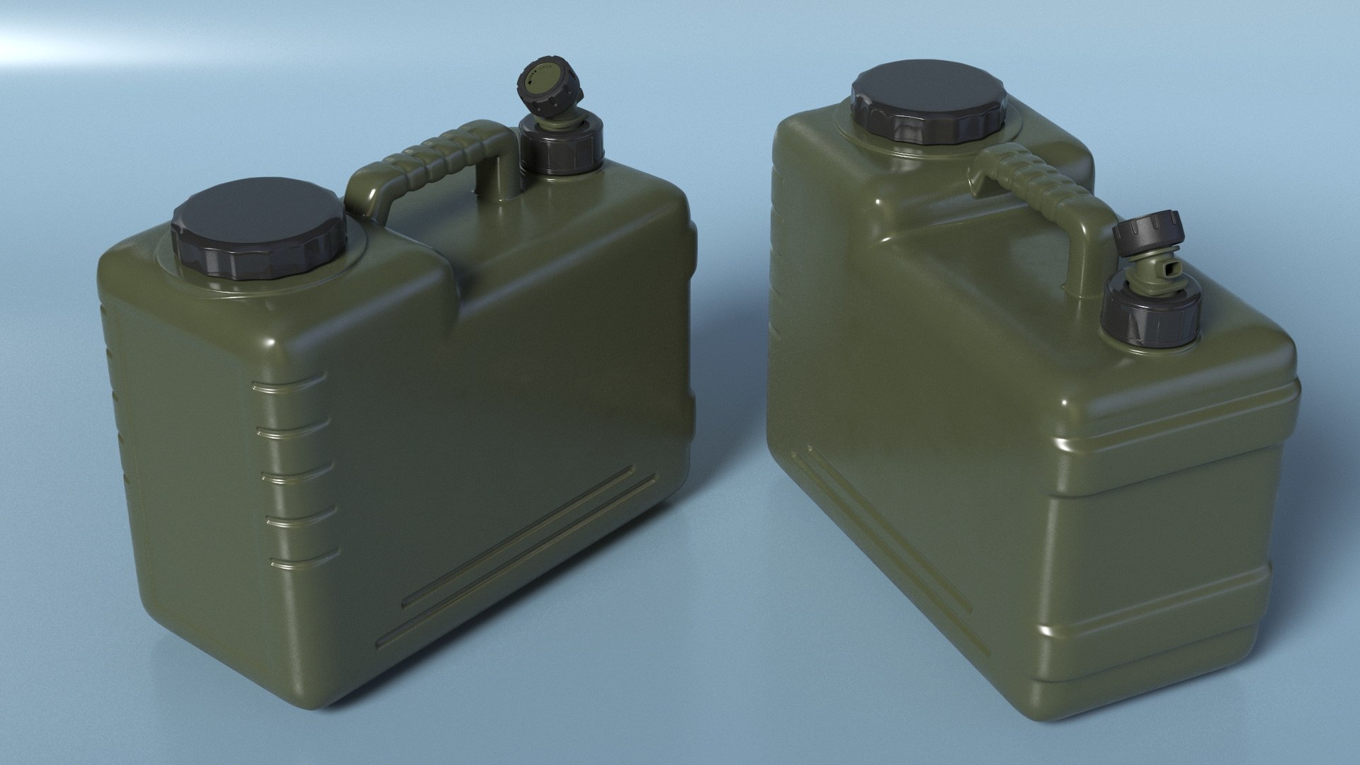 Military Style Water Canister Green 3D Model - TurboSquid 2413188