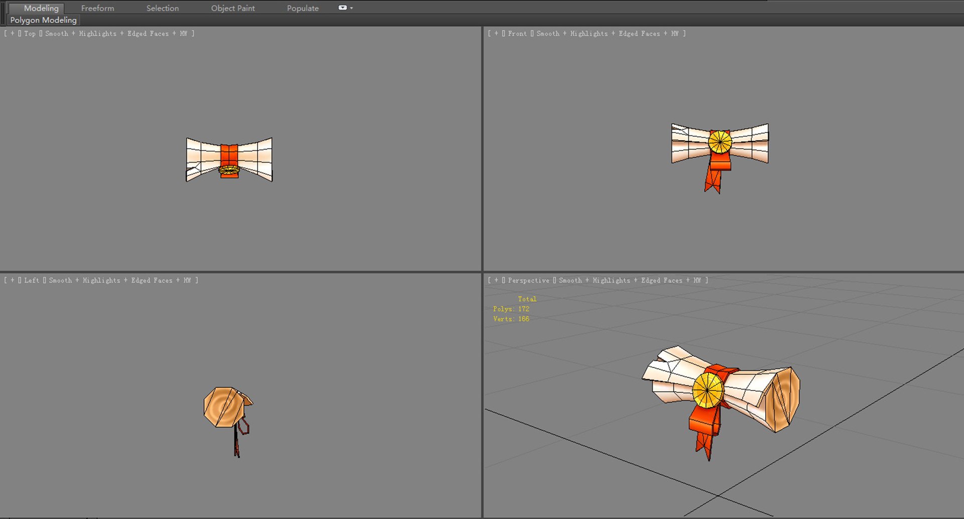 3D Cartoon Scroll - Letter Low-poly 3D Model Model - TurboSquid 1961958