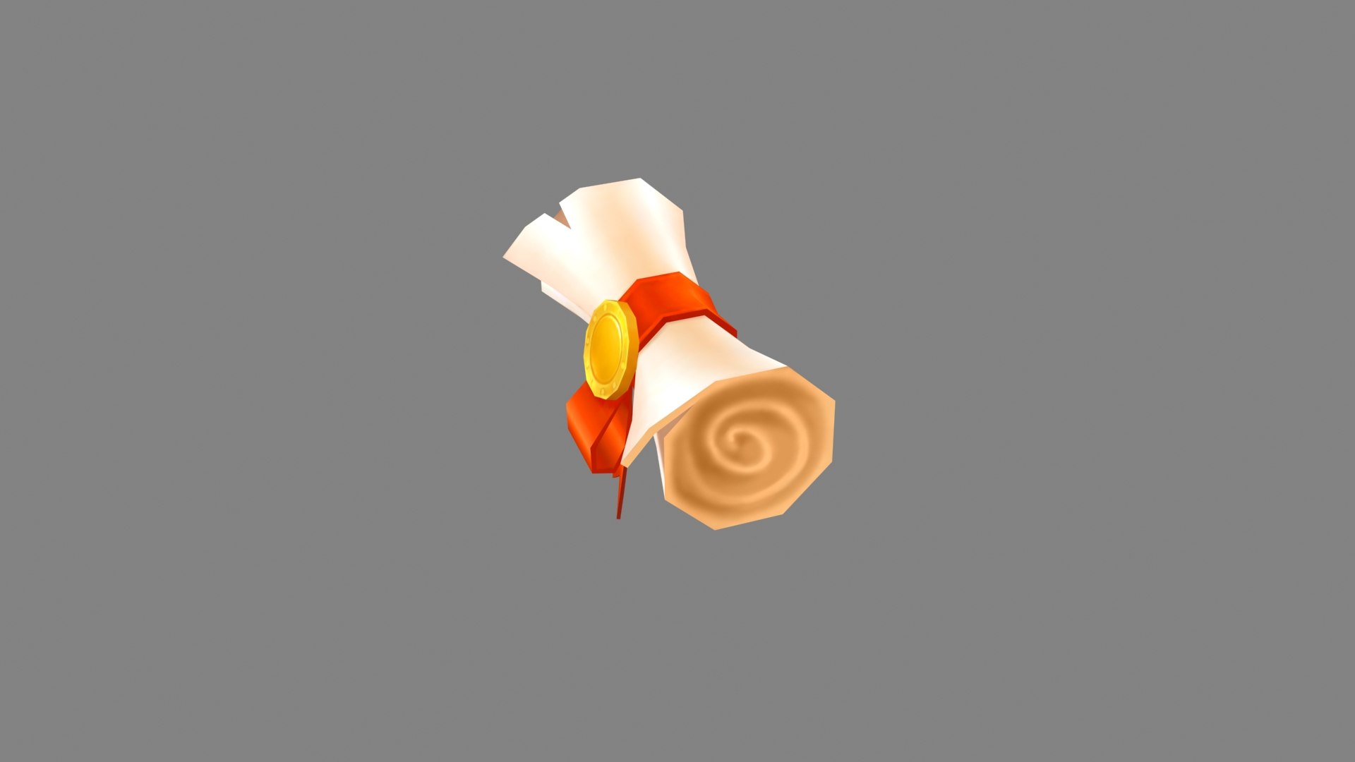 3D Cartoon Scroll - Letter Low-poly 3D Model Model - TurboSquid 1961958