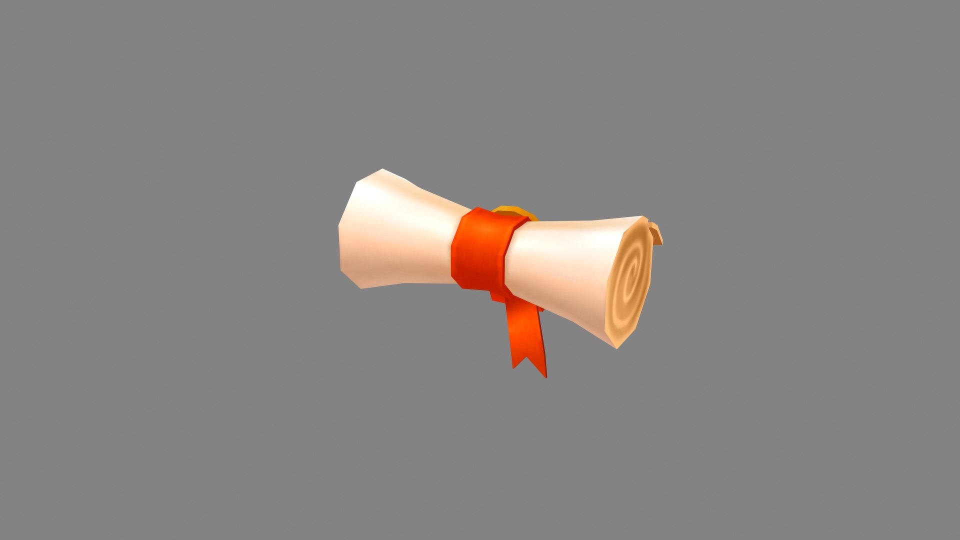 3D Cartoon Scroll - Letter Low-poly 3D Model Model - TurboSquid 1961958