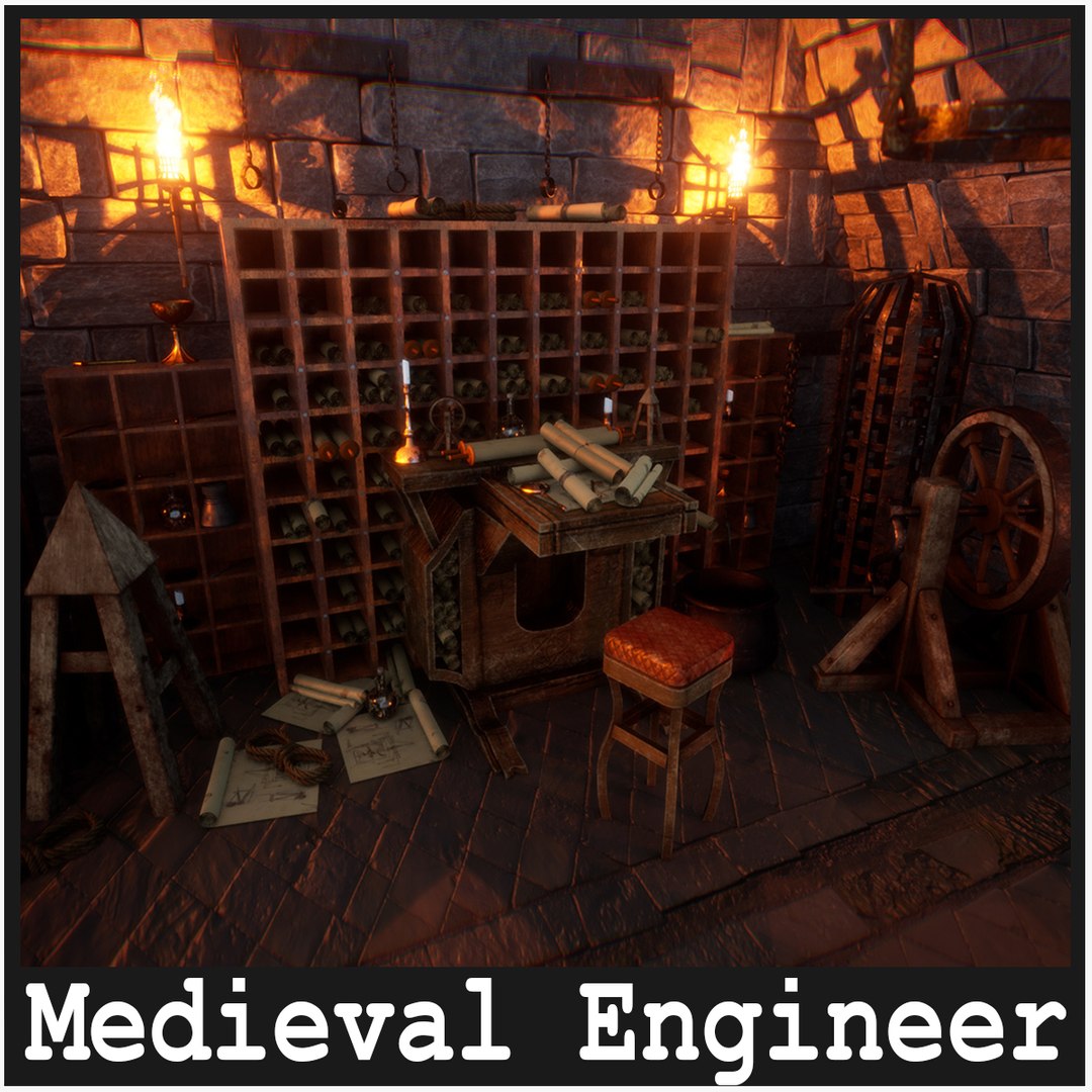 Medieval Engineer Props 35 Props 3D Model - TurboSquid 1983762