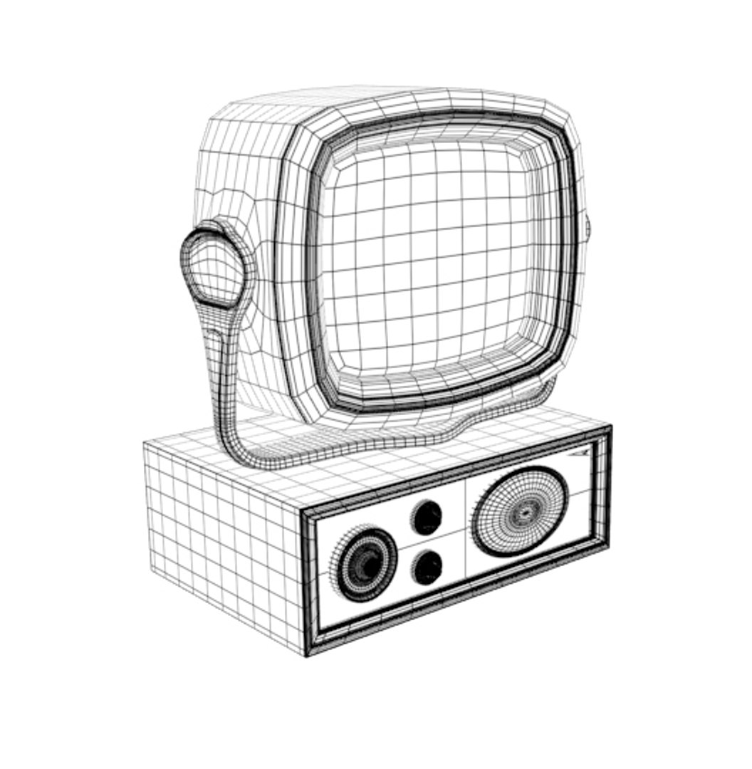 3D Model Retro Vintage Tv - TurboSquid 1309898