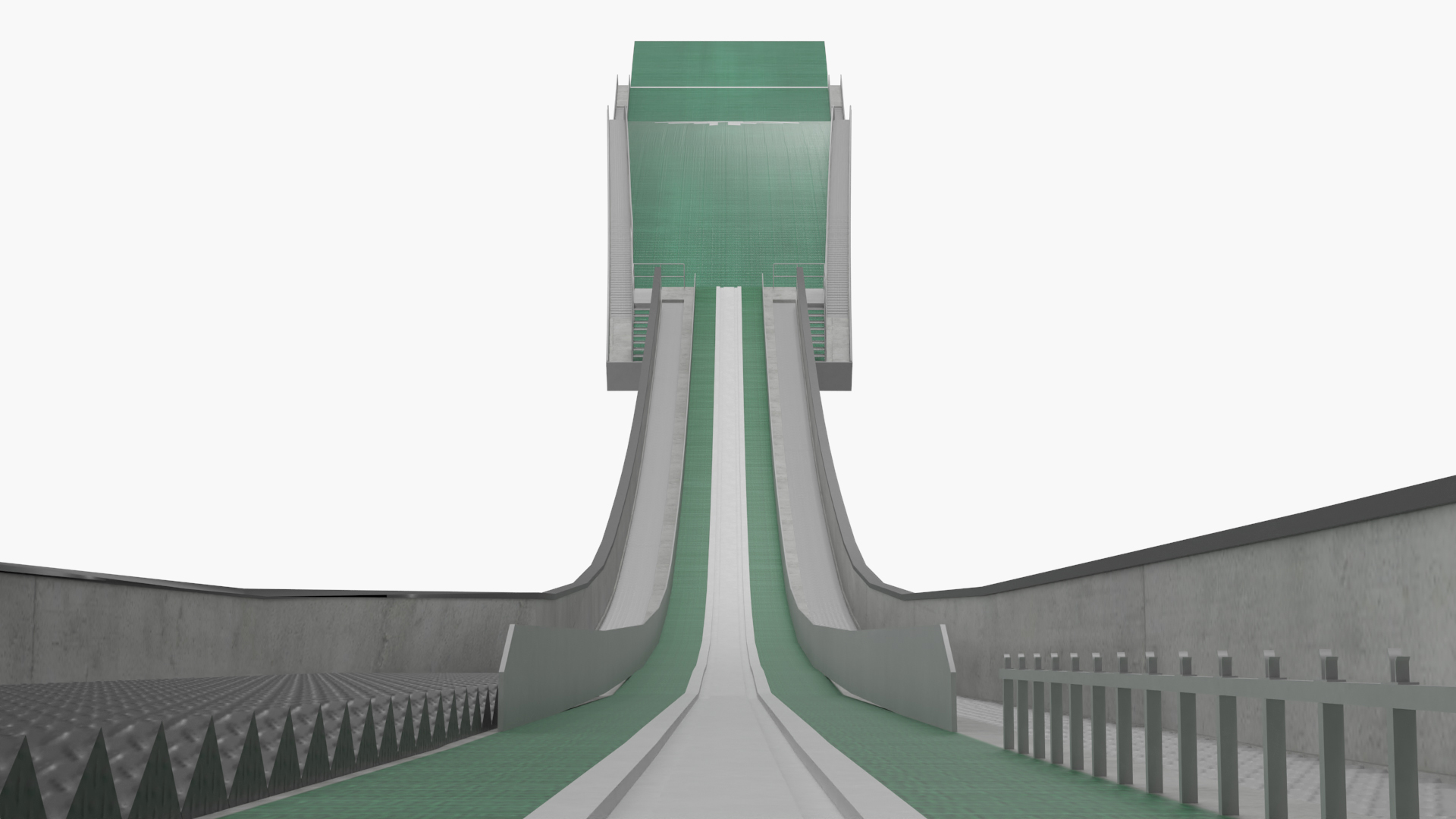 Olympic Ski Jumping Hill With Inrun 3D Model - TurboSquid 2448652