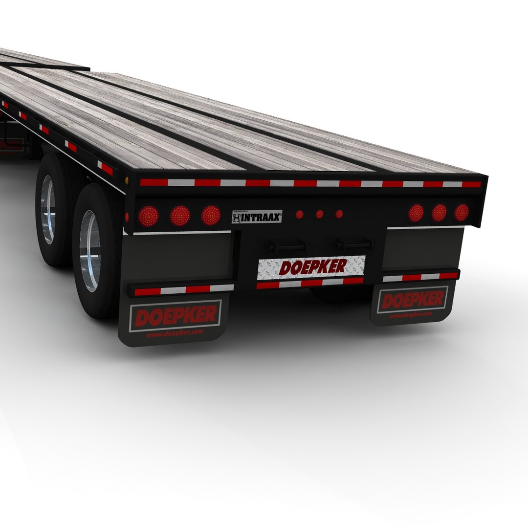 3d Trailer Doepker Dropdeck Model