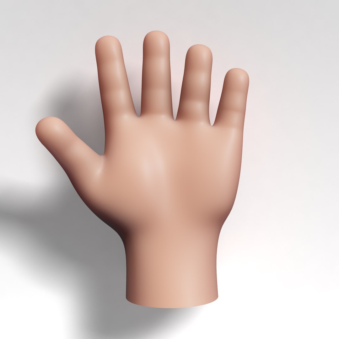 Obj Cartoon Hand V01