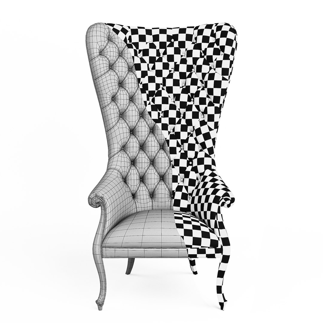 3D High-back Chair Christopher Model - TurboSquid 1338777
