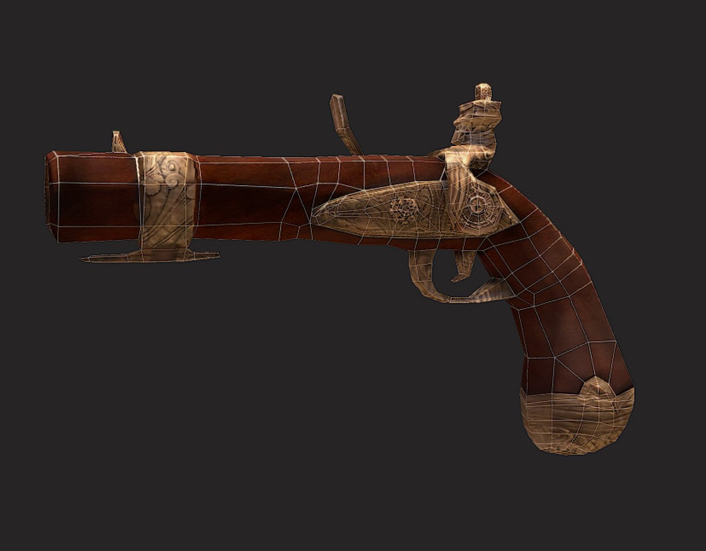 Vintage Gun 3d Model