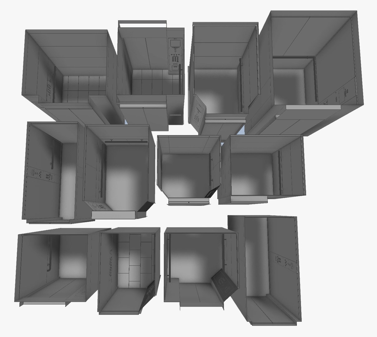 3D OTIS Elevators Collection - 12 Pack - TurboSquid 1751387
