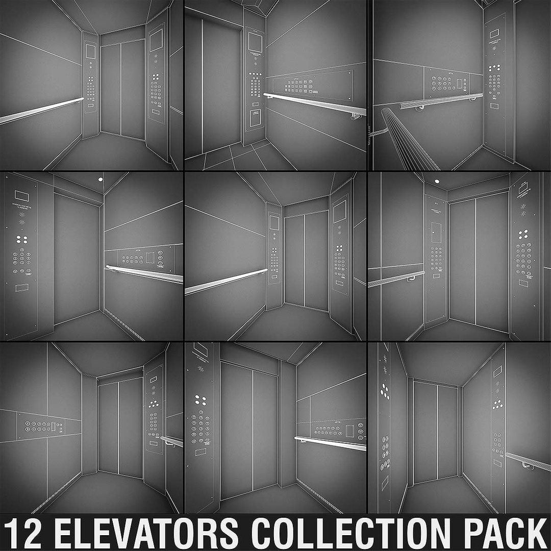 3D OTIS Elevators Collection - 12 Pack - TurboSquid 1751387