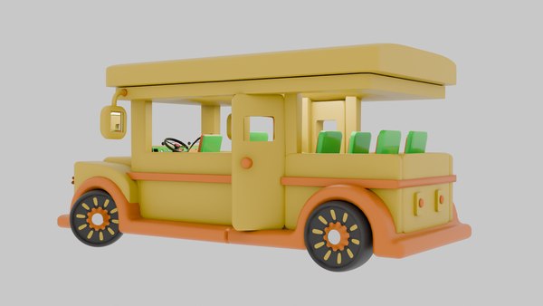 modelo 3d Dibujo animado del autobús escolar - TurboSquid 2375632