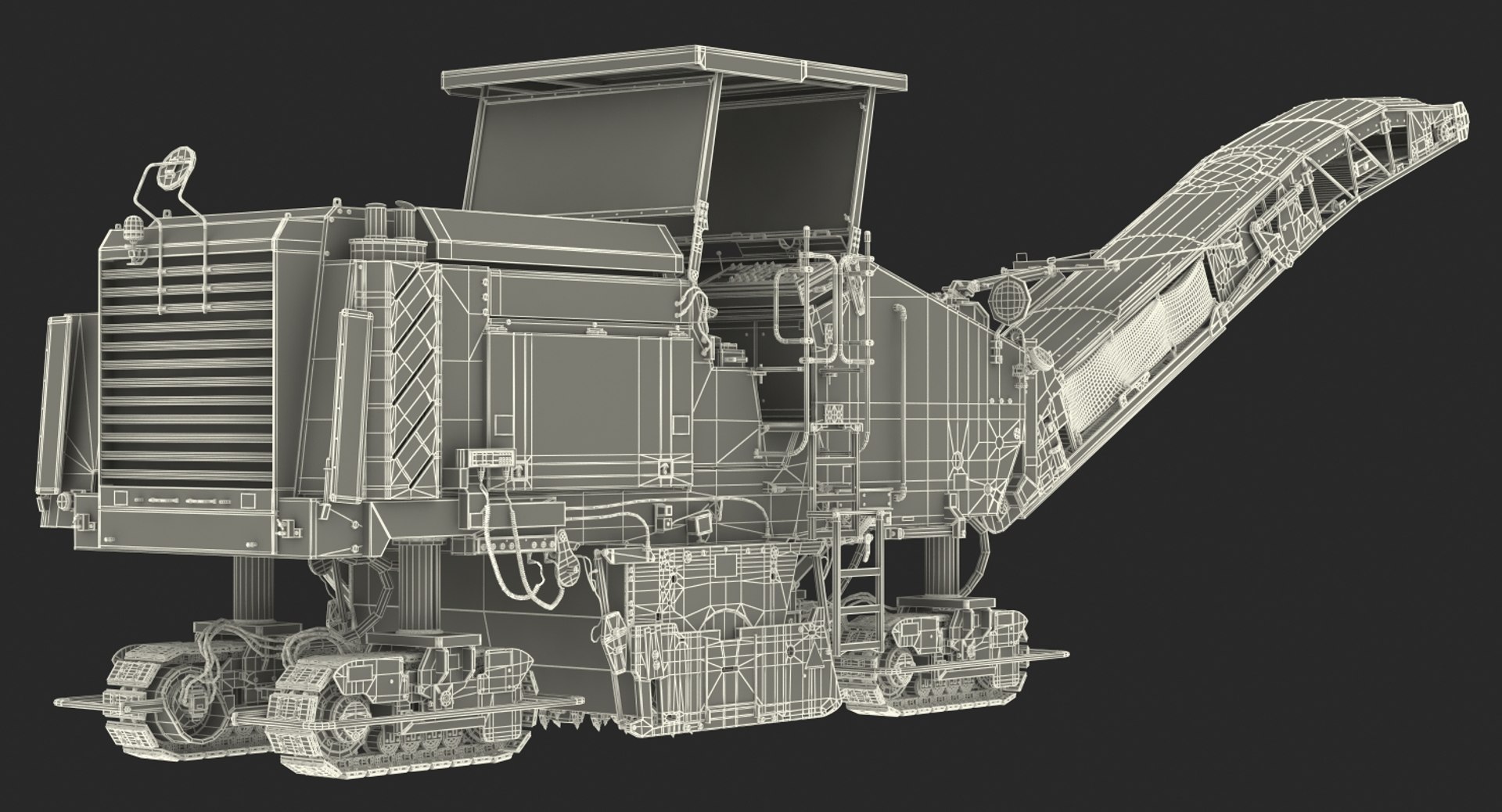 3D asphalt milling machine generic - TurboSquid 1376644