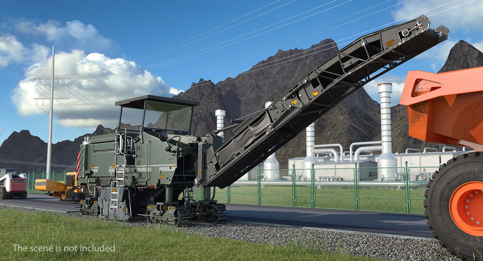 3D asphalt milling machine generic - TurboSquid 1376644