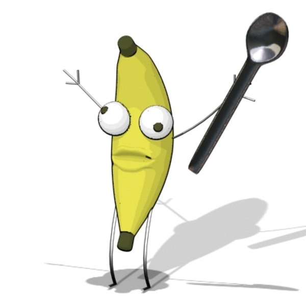 free banana man bananaman 3d model