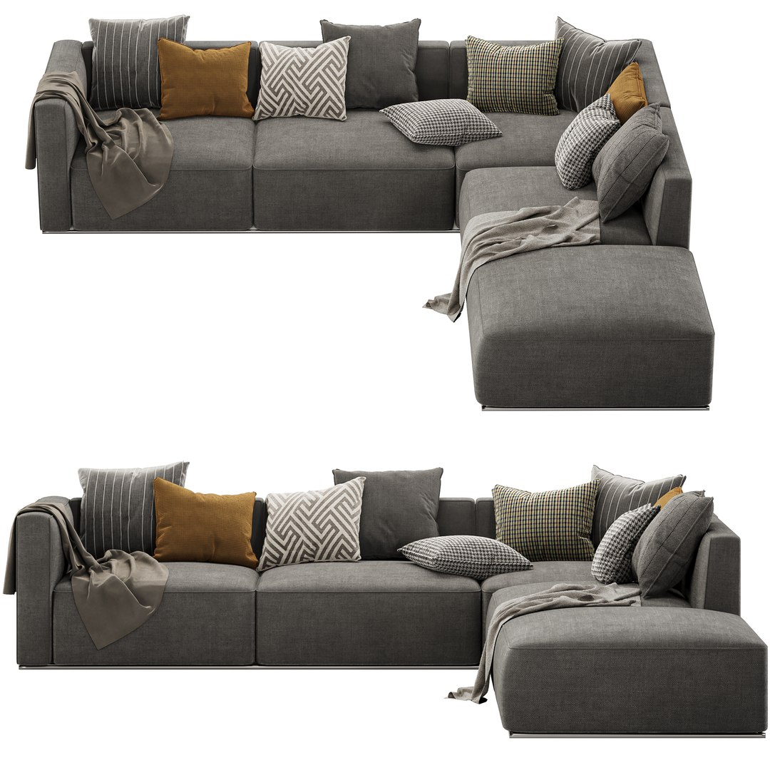 Shangai Modular Sectional Sofa By Poliform 3D Model - TurboSquid 2253023