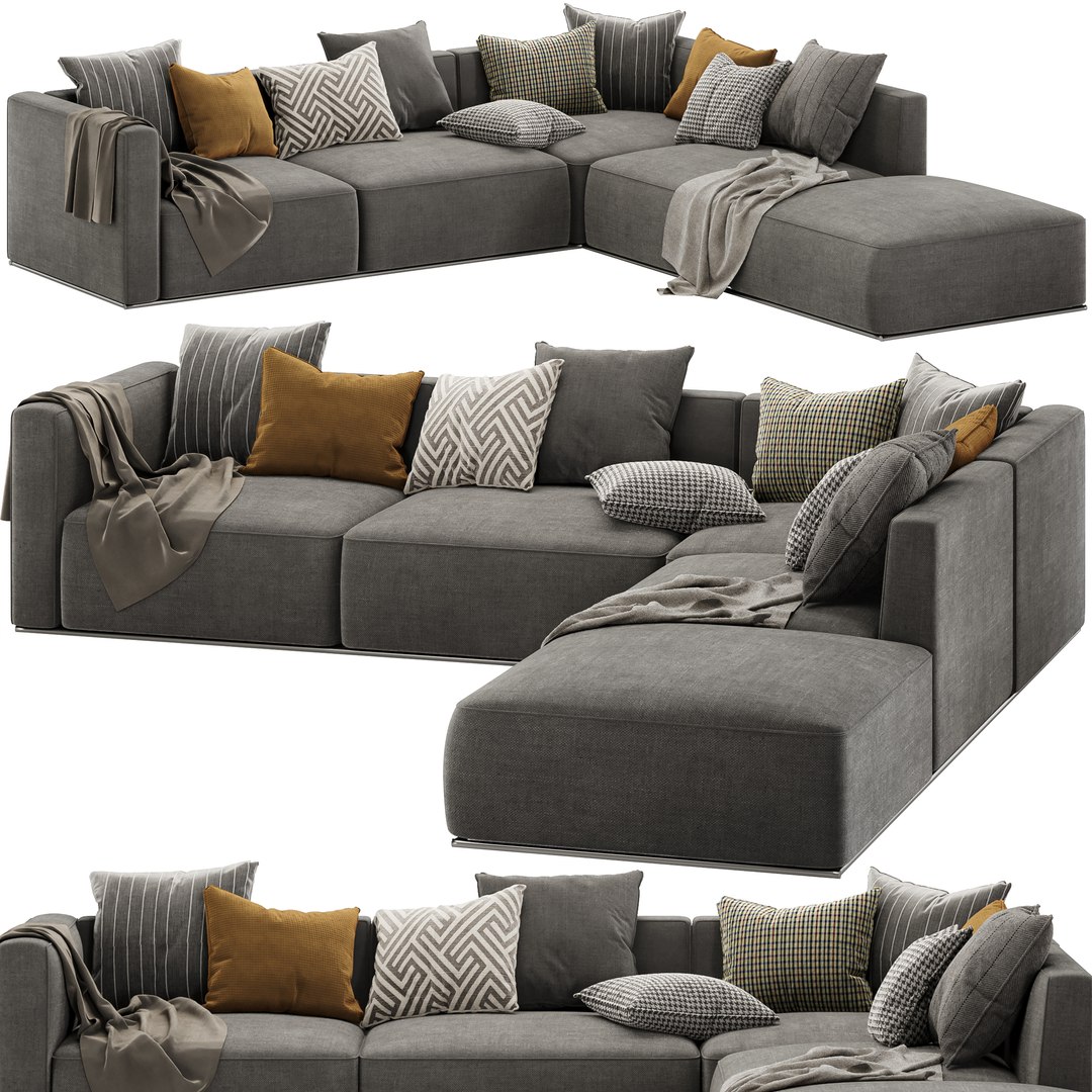 Shangai Modular Sectional Sofa By Poliform 3D Model - TurboSquid 2253023