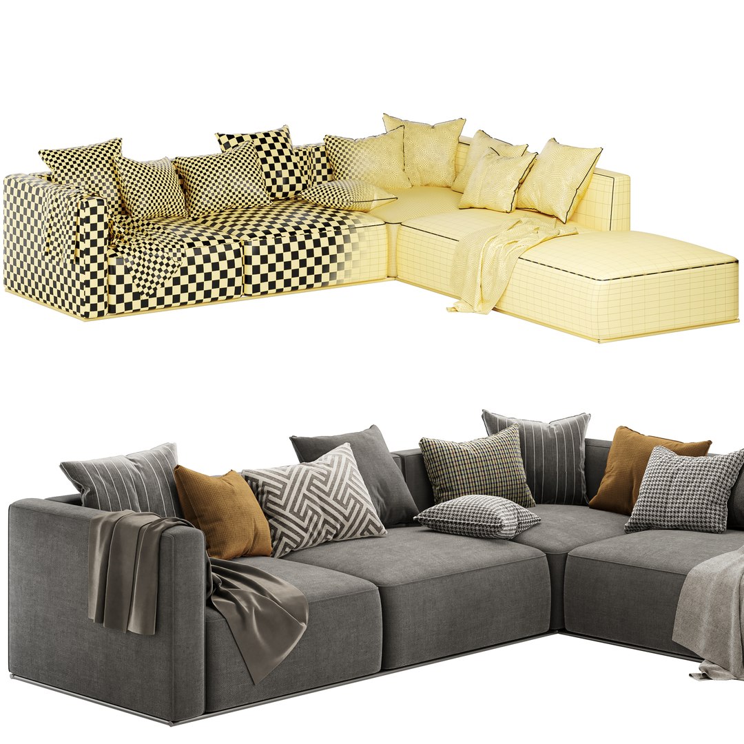 Shangai Modular Sectional Sofa By Poliform 3D Model - TurboSquid 2253023