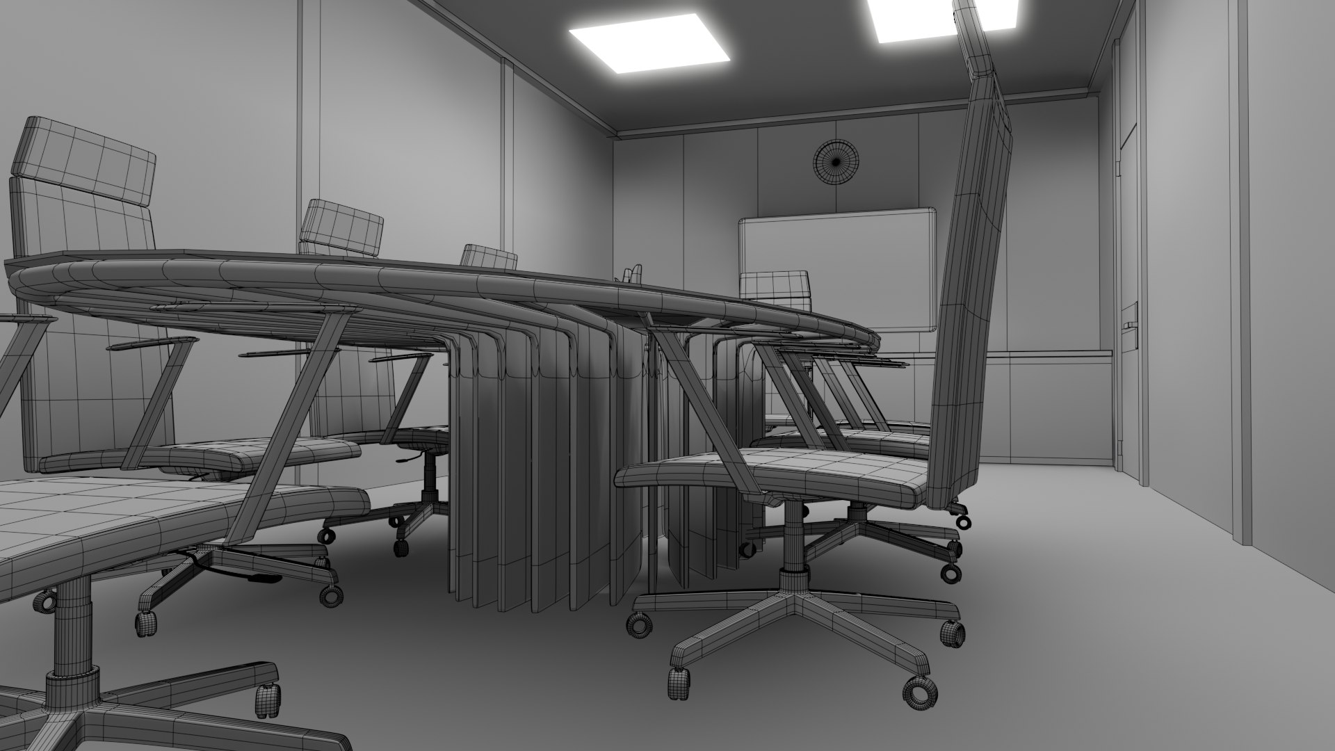 3D Photorealistic Conference Room Scene - TurboSquid 1662128