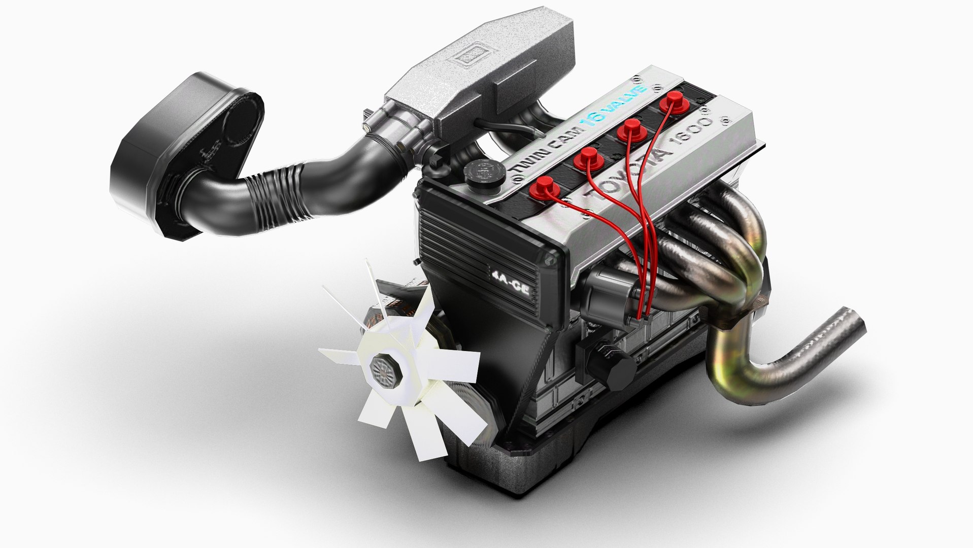 4AGE Toyota Inline 4 Engine Model - TurboSquid 2337082