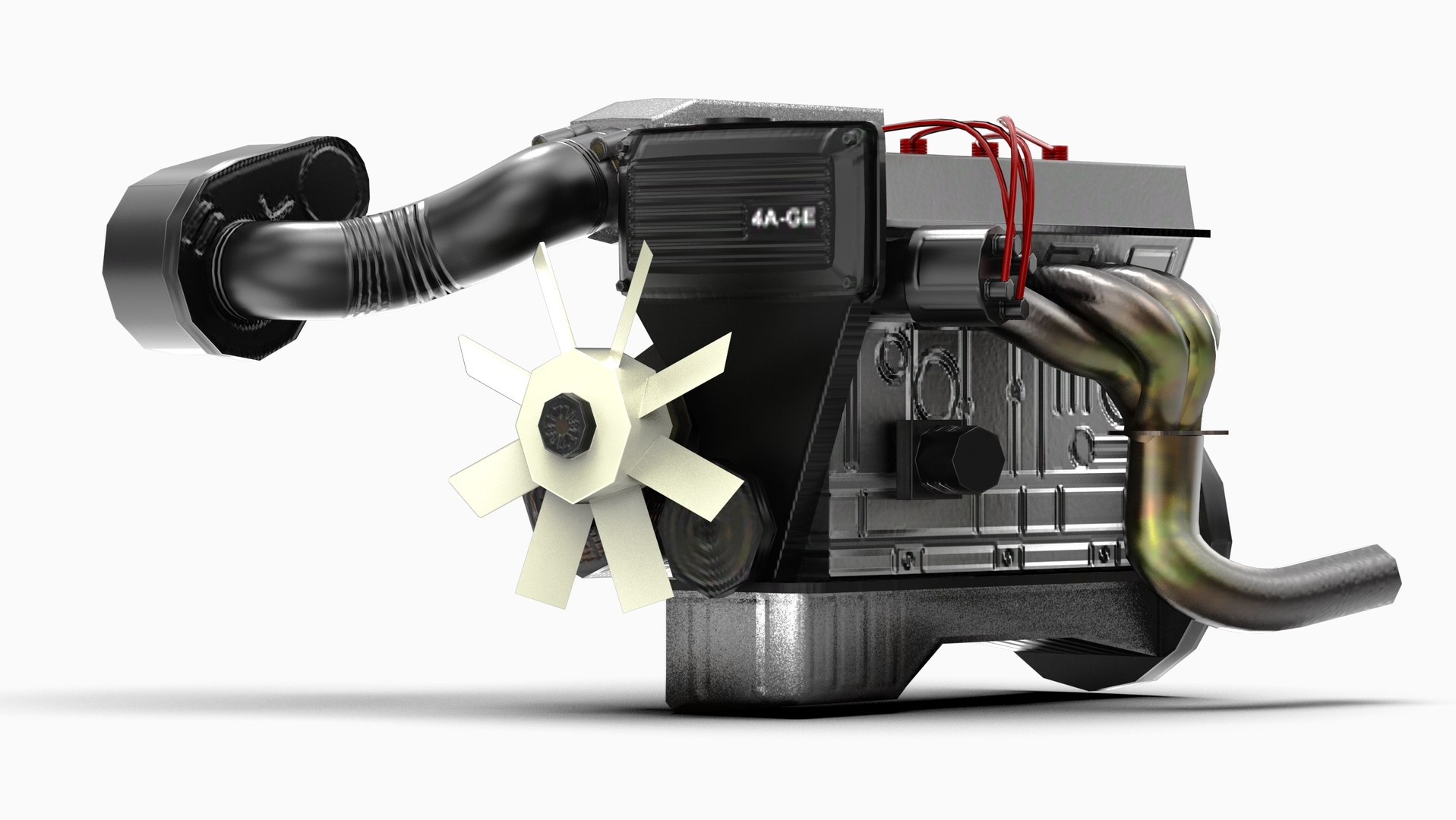 4AGE Toyota Inline 4 Engine Model - TurboSquid 2337082