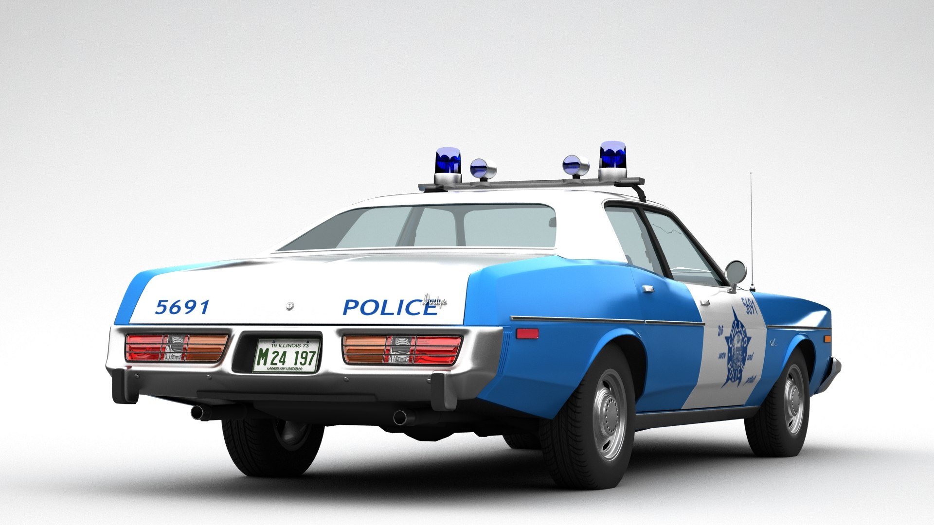 Dodge Monaco Police 1977 3D Model - TurboSquid 2075936
