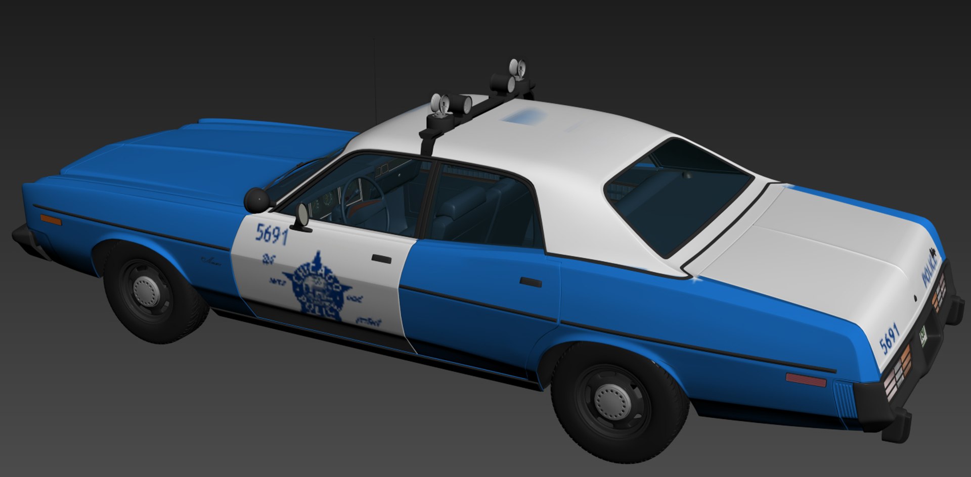 Dodge Monaco Police 1977 3D Model - TurboSquid 2075936