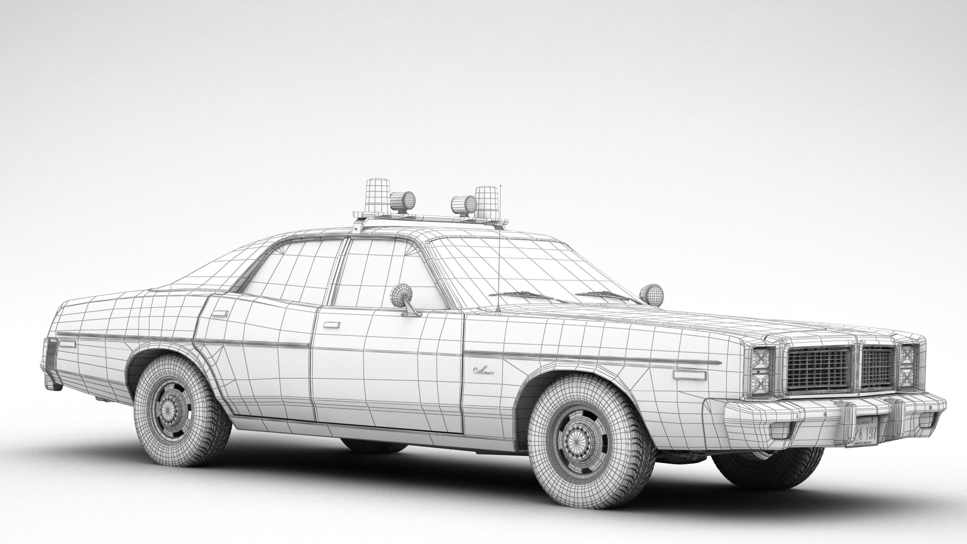 Dodge Monaco Police 1977 3D Model - TurboSquid 2075936