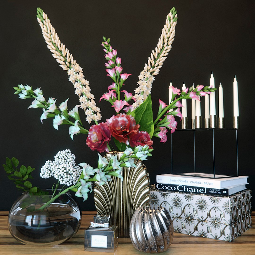 3ds decor set flower