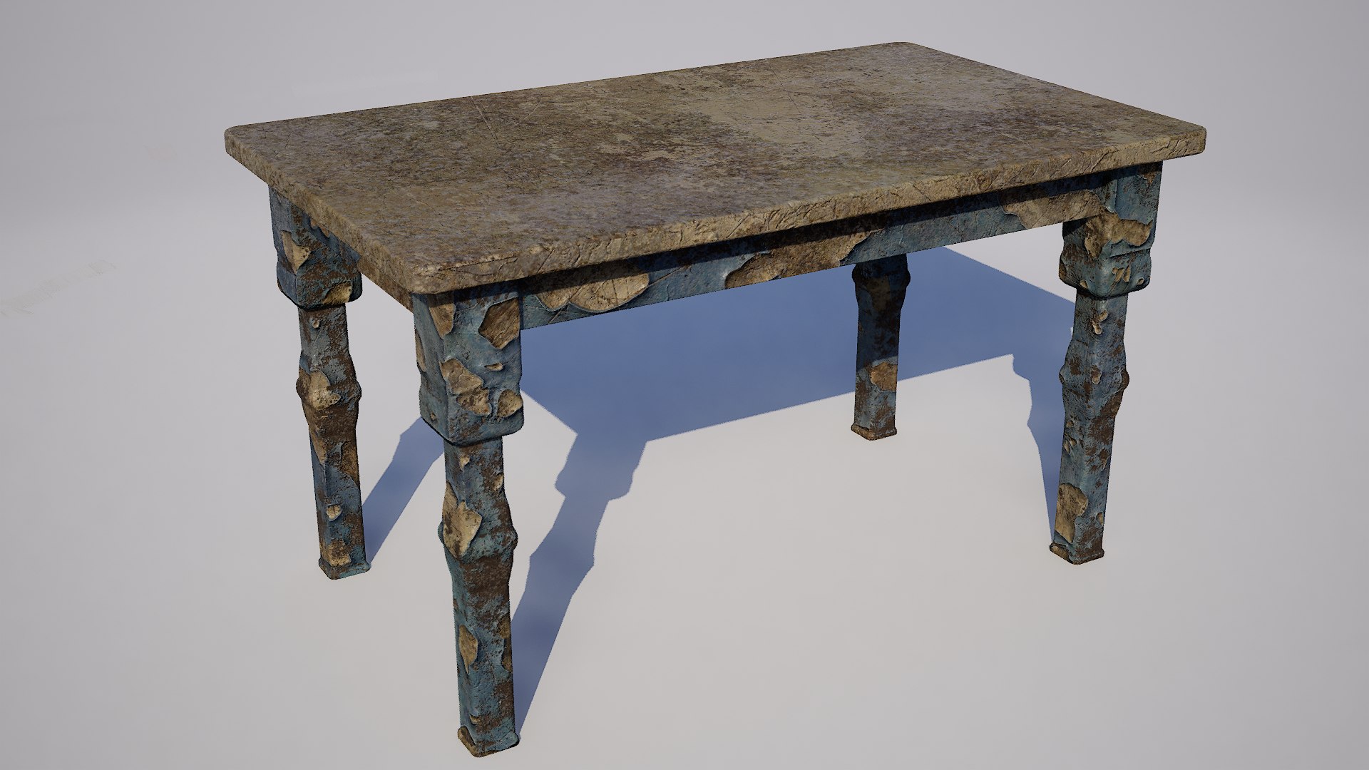 Old Table 3D Model - TurboSquid 2207436