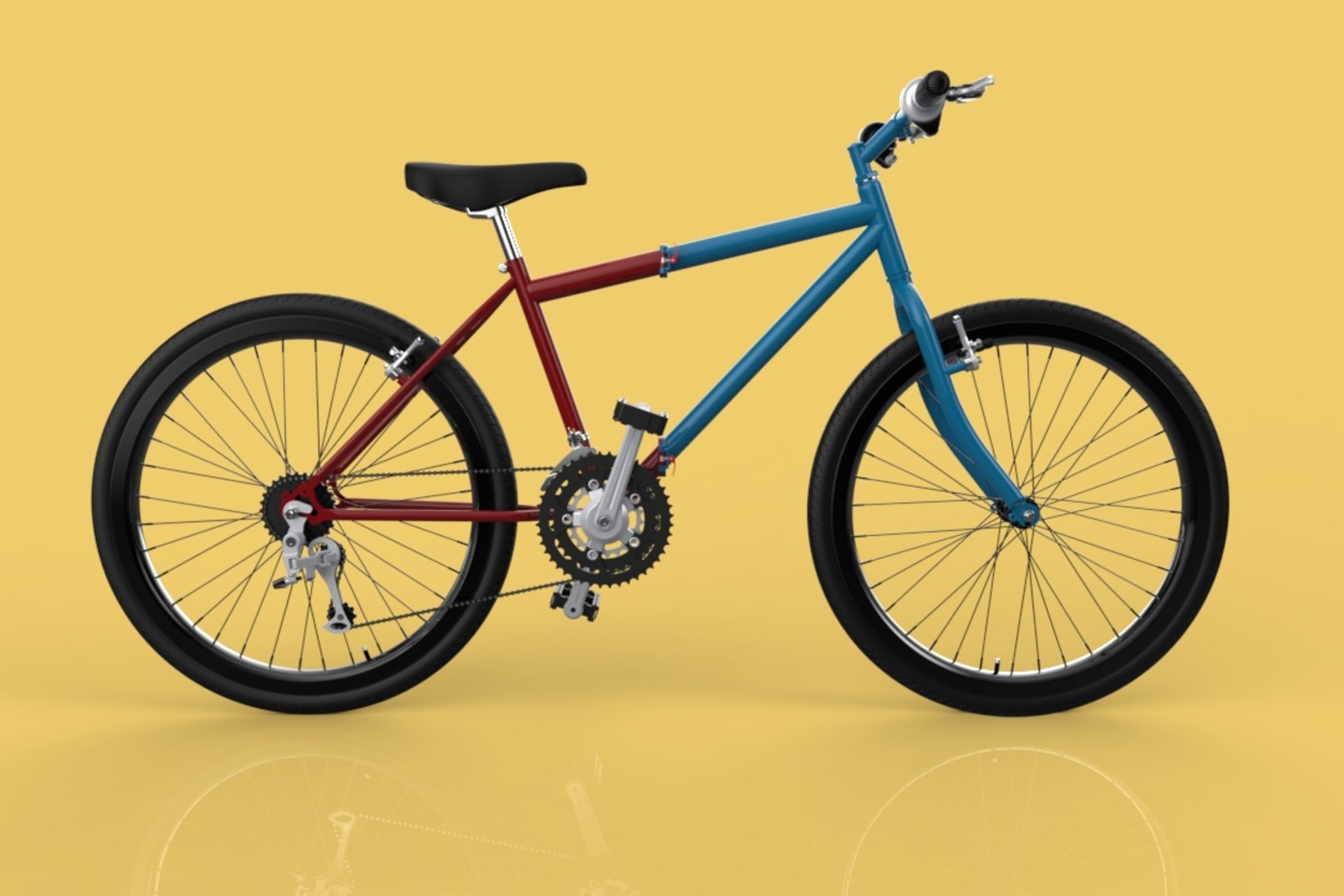 3D MOUNTAIN FOLDING FLIP BIKE FOLDABLE MTB BICYCLE Model - TurboSquid ...