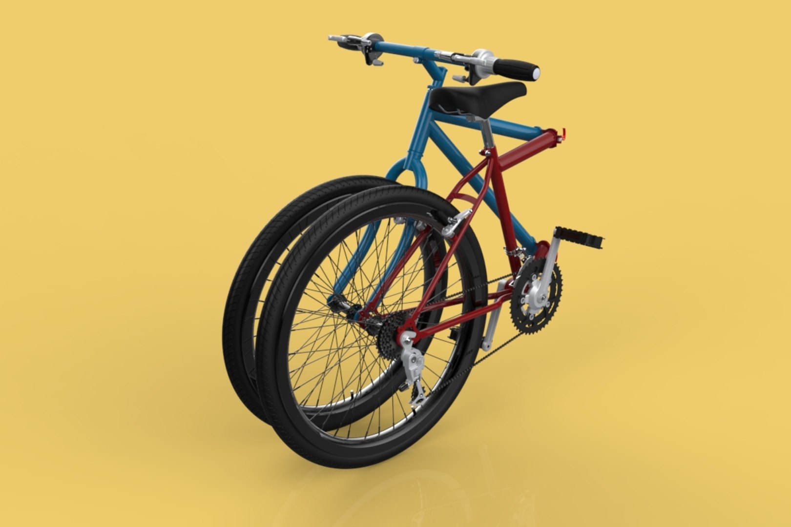 3D MOUNTAIN FOLDING FLIP BIKE FOLDABLE MTB BICYCLE Model - TurboSquid ...