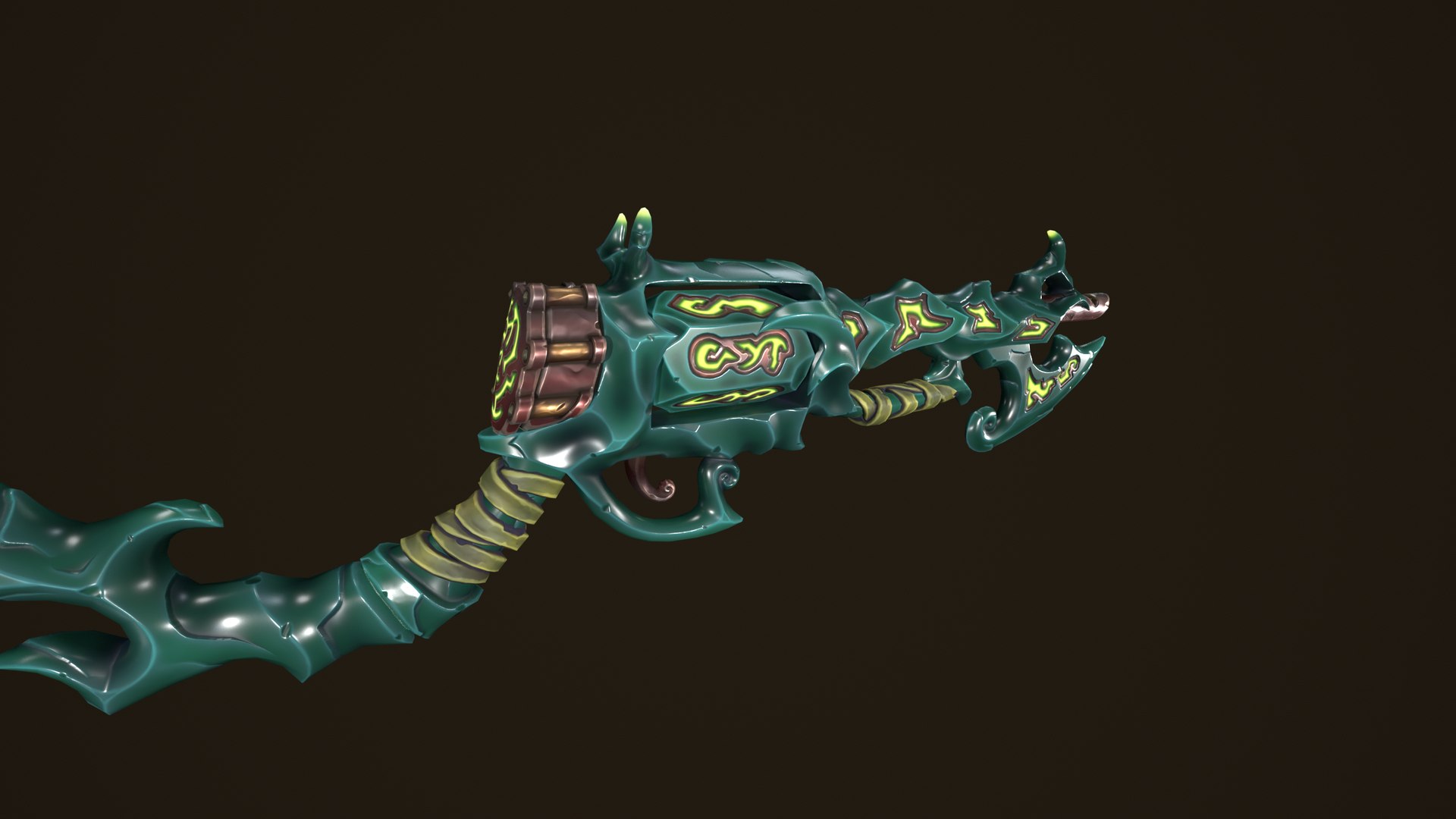 Modular Stylized Rune Ice Rifle Shotgun Revolver Axe Knife 3D Model ...