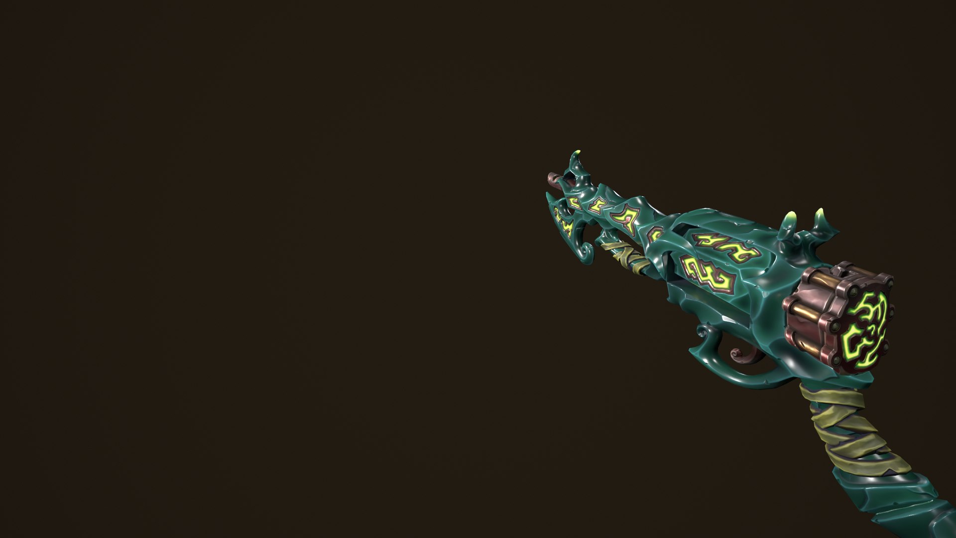 Modular Stylized Rune Ice Rifle Shotgun Revolver Axe Knife 3D Model ...