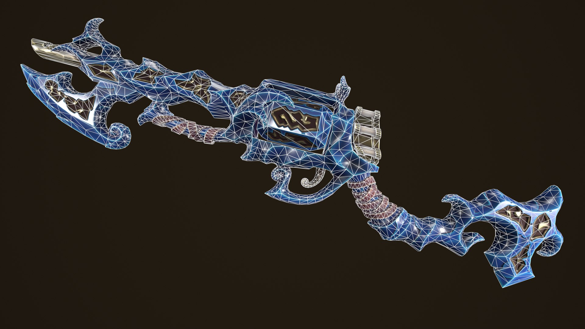 Modular Stylized Rune Ice Rifle Shotgun Revolver Axe Knife 3D Model ...