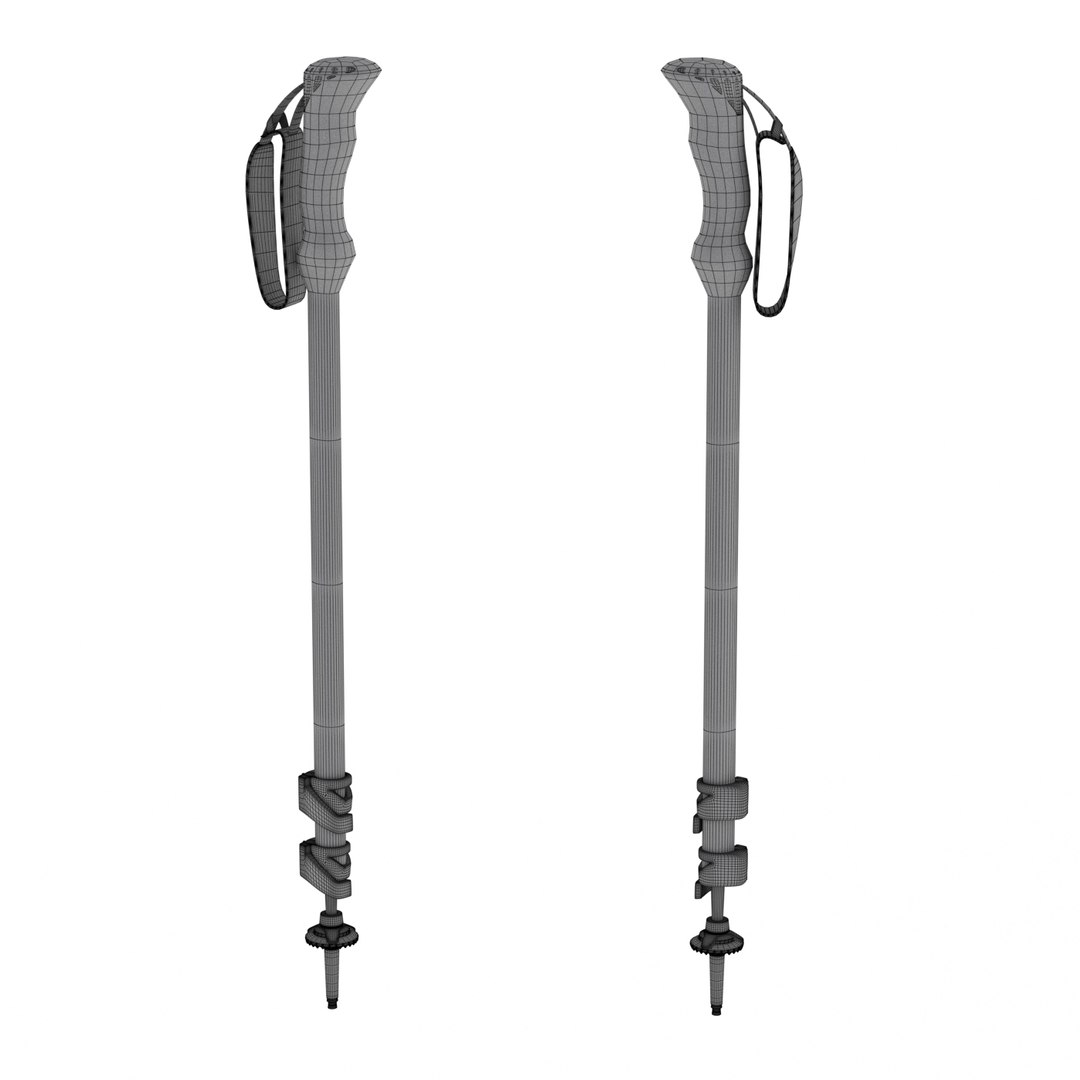 trekking pole 3d model