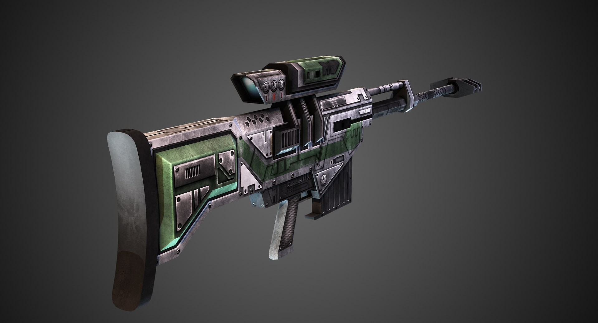 3d Model Ready Fps Weapon Rifle