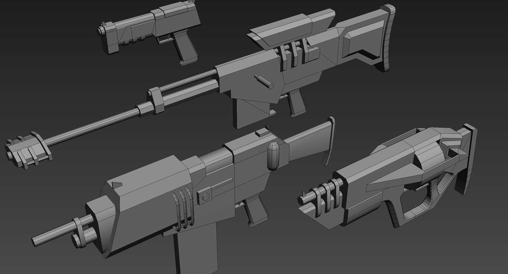 3d Model Ready Fps Weapon Rifle