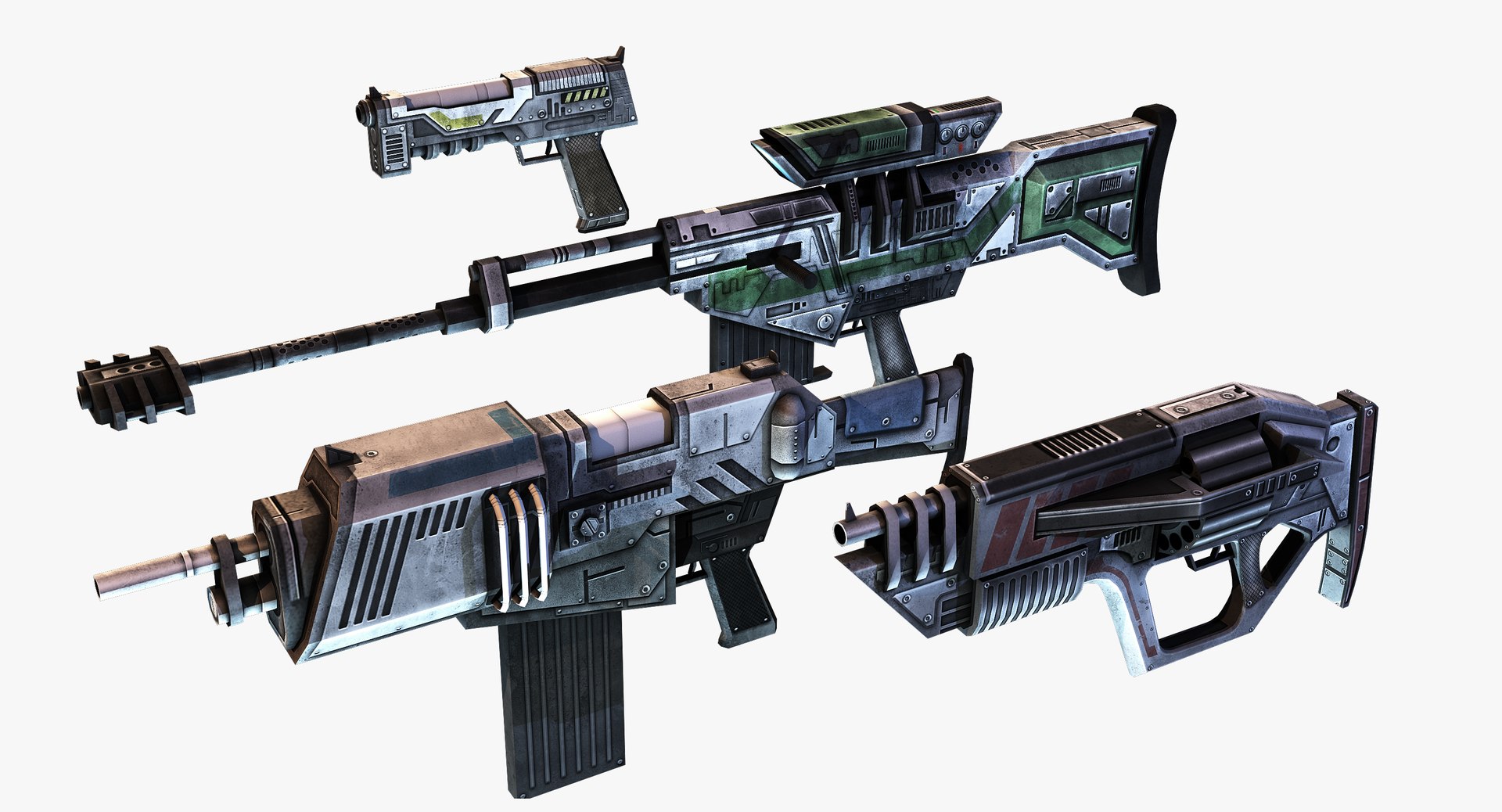 3d Model Ready Fps Weapon Rifle