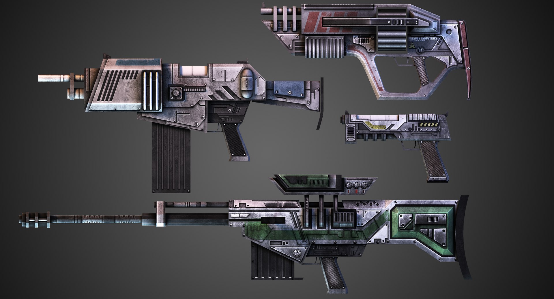 3d Model Ready Fps Weapon Rifle